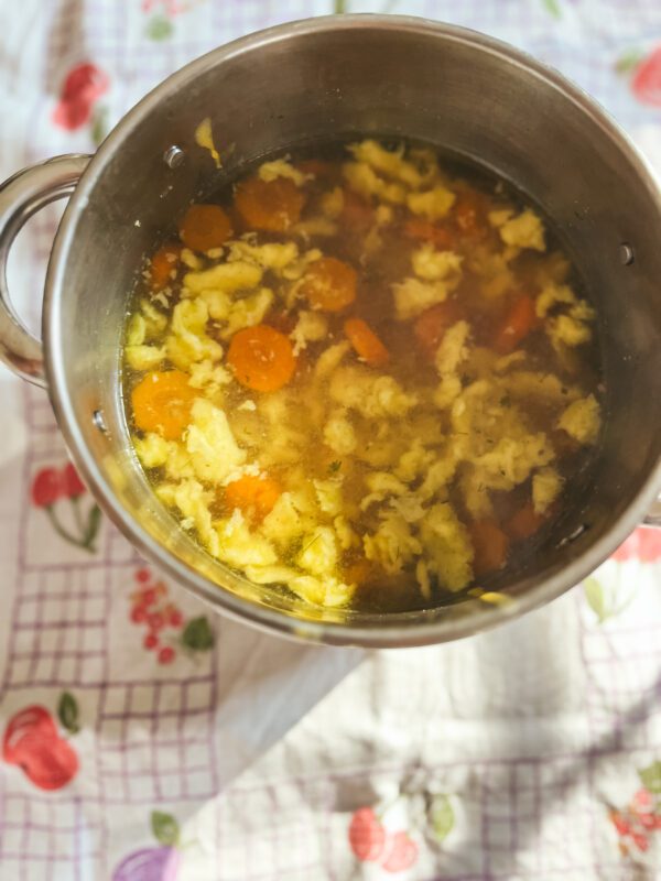 The most Polish of soups - rosòl with poured egg noodles - Polish ...