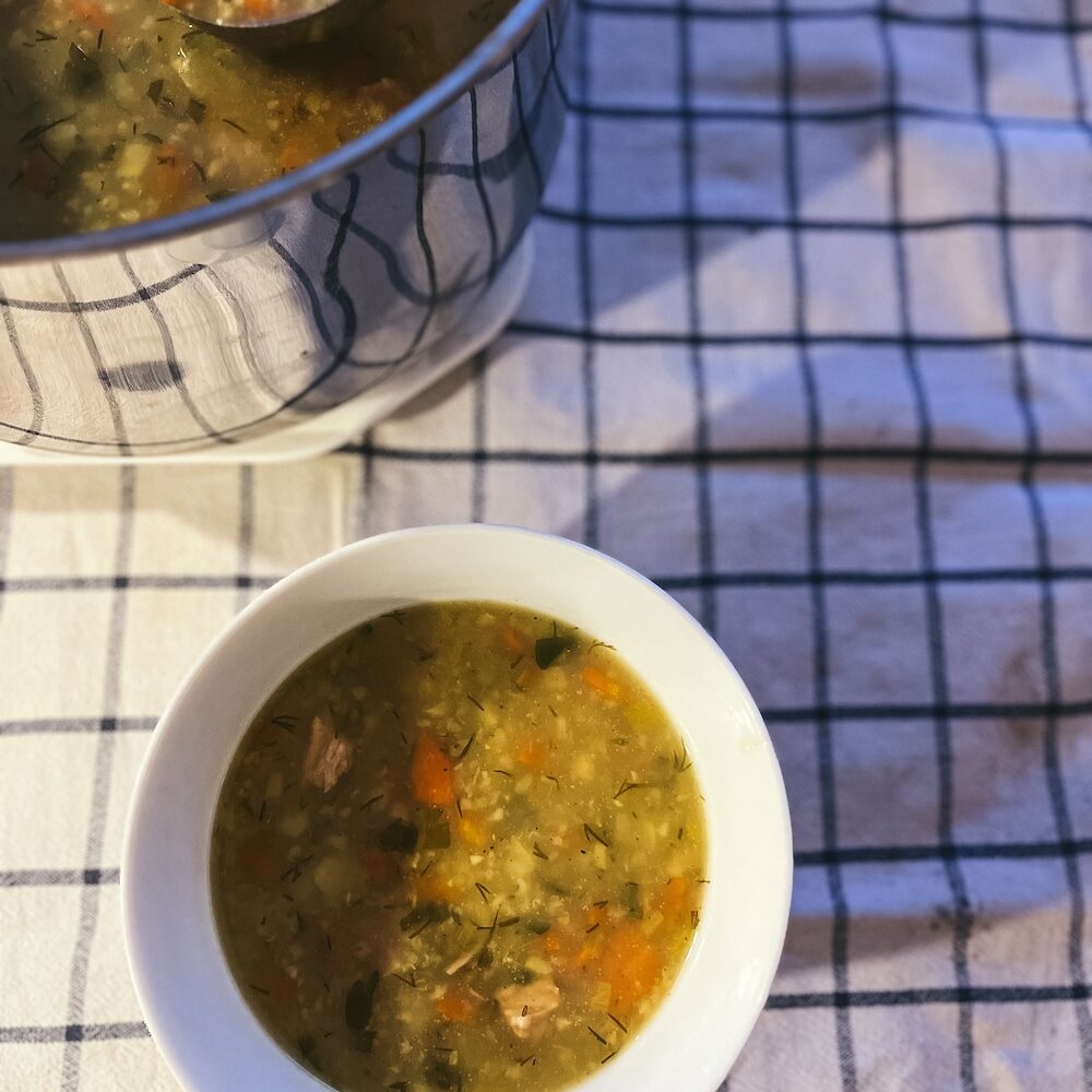 The most Polish of soups - rosòl with poured egg noodles - Polish ...